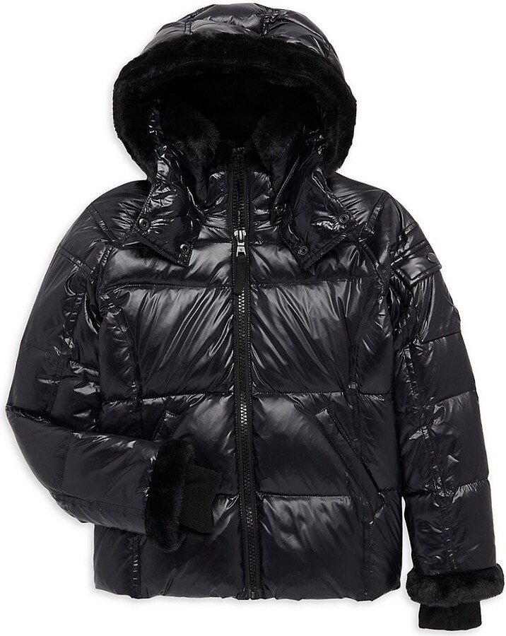 S13 Little Girl's Callie Faux Fur Trim Down Puffer Jacket - ShopStyle