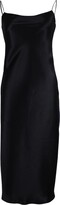 Jacoba Jane - Isla Silk Satin Midi Slip Dress - Black - ShopStyle
