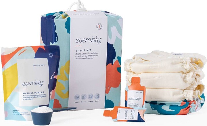 Esembly Cloth Diaper Try-It Kit Reusable Diapering System - Size 1 ...