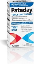 Pataday Twice Daily Eye Allergy Itch and Redness Relief Drops - 0.17 fl ...