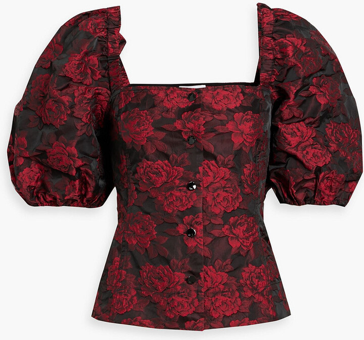 Ganni Brocade top - ShopStyle