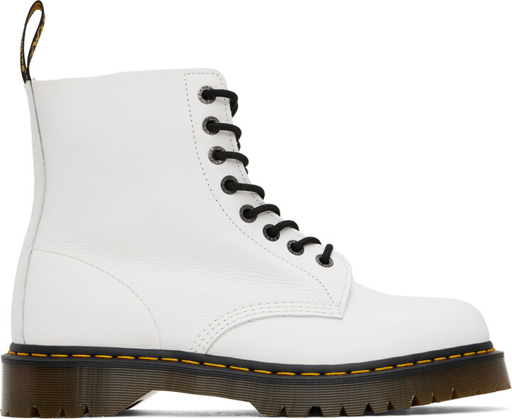 Dr. Martens White 1460 Pascal Bex Boots - ShopStyle