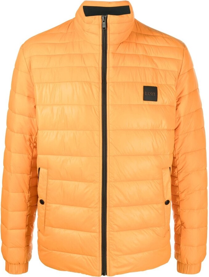 HUGO BOSS Padded Logo-Patch Jacket - ShopStyle Down & Puffer Coats