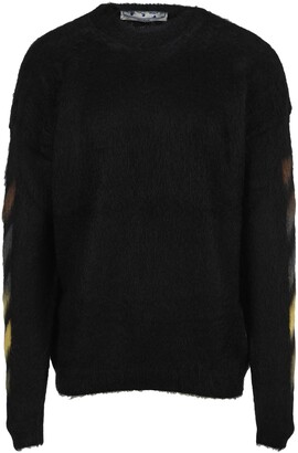 Off-White intarsia Arrow jumper - ShopStyle Crewneck Sweaters