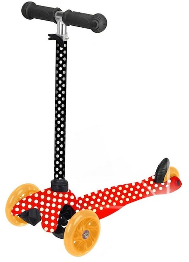 Rugged Racers Polka Dot Design Mini Deluxe 3 Wheel Scooter with Led ...