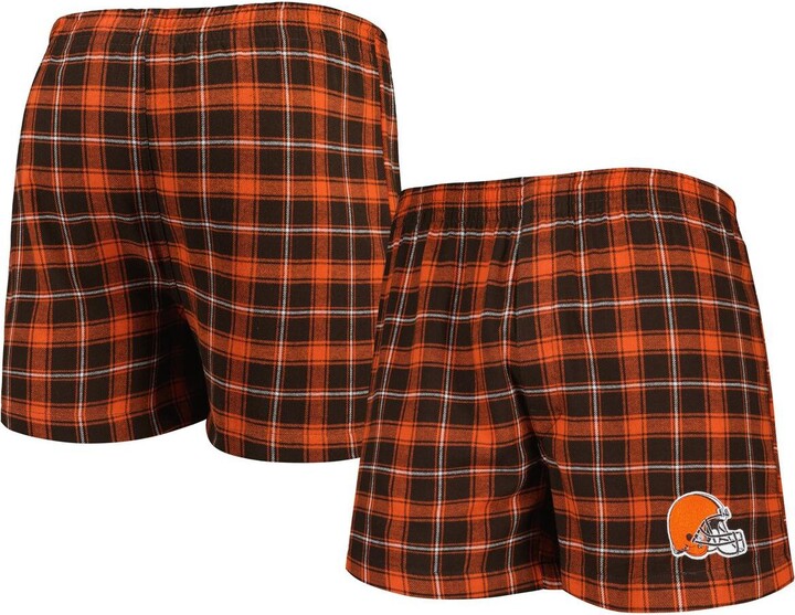 Men's Concepts Sport Brown and Orange Cleveland Browns Ledger Flannel ...