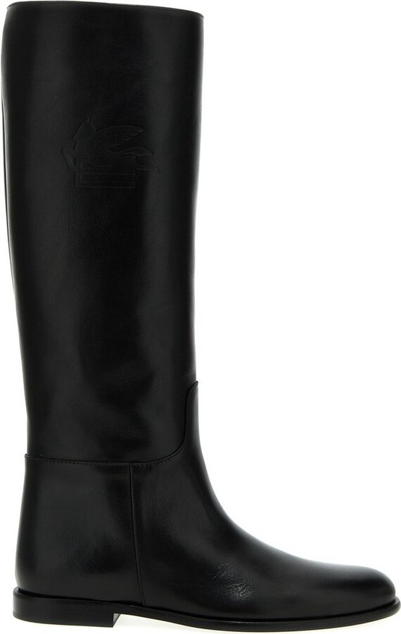 Etro Almond-Toe Riding Boots - ShopStyle