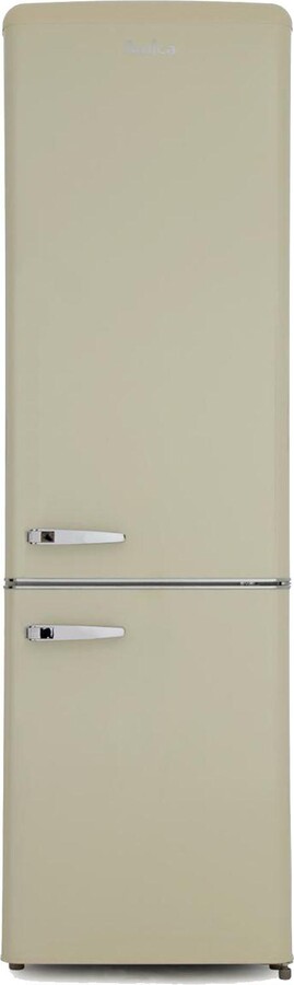 Amica 55cm Cream 60/40 Retro Style Freestanding Tall Fridge Freezer ...