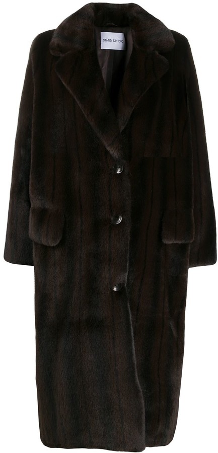 Stand Studio Oversized Faux-Fur Coat - ShopStyle