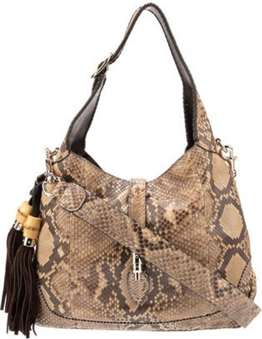 Gucci Medium Python New Jackie Hobo - ShopStyle