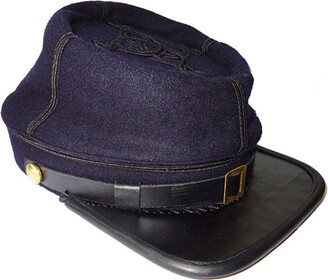 10Code US Civil War Union Captain's Infantry Leather Peak Kepi (M) Navy ...