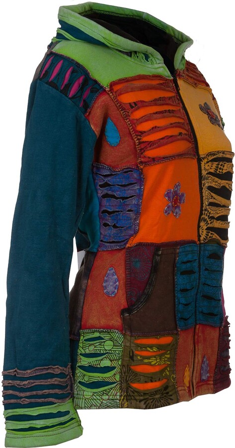 Ankerglut Women's Patchwork Fleece Hood - ShopStyle Jackets