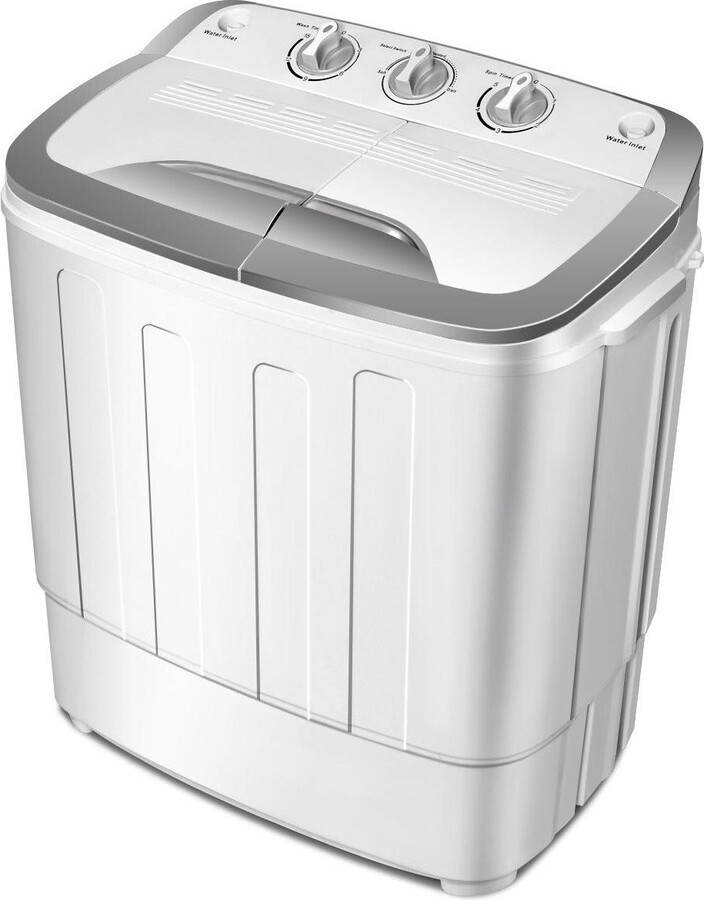 Gymax 8lbs Compact Mini Twin Tub Washing Machine Washer Spinner ...