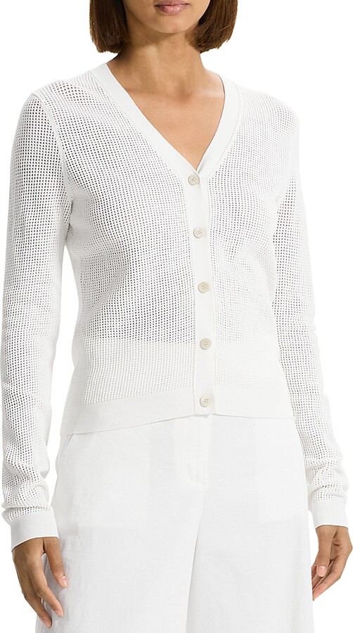 Theory Pointelle Cardigan - ShopStyle