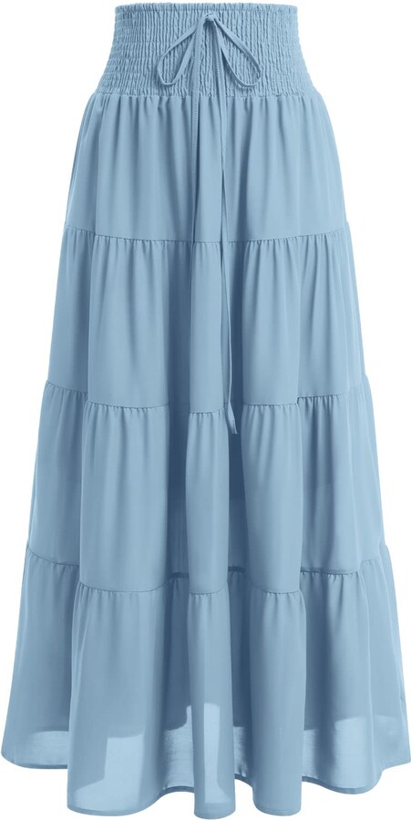 Tulle Wrap Skirt Women's - Sheer Long Dance Skirt High Waisted A-Line A ...