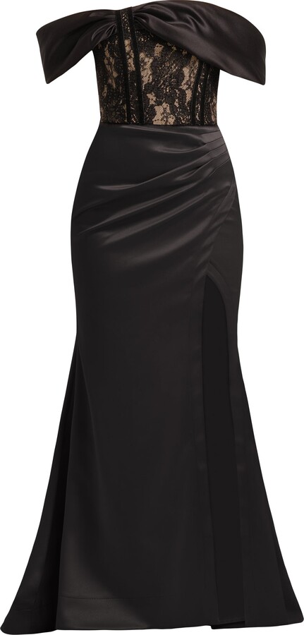 Tia Dorraine - Signature Of The Sun Maxi Dress With Lace - Black ...