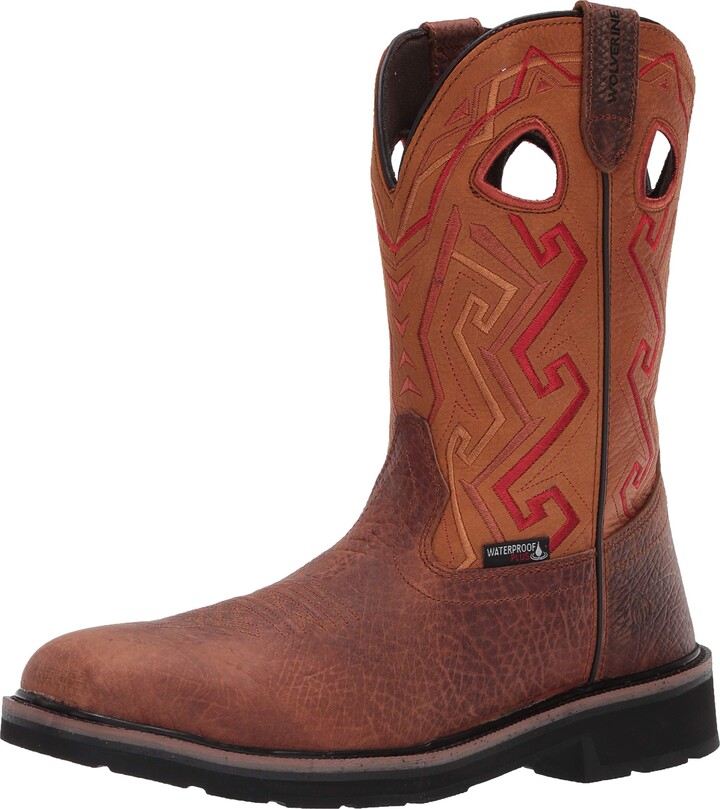 Wolverine mens Rancher Aztec Steel-toe Wellington Work Industrial Boot ...