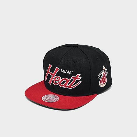 Mitchell And Ness Mitchell & Ness NBA Miami Heat Team Script 2.0 HWC Snapback Hat - ShopStyle