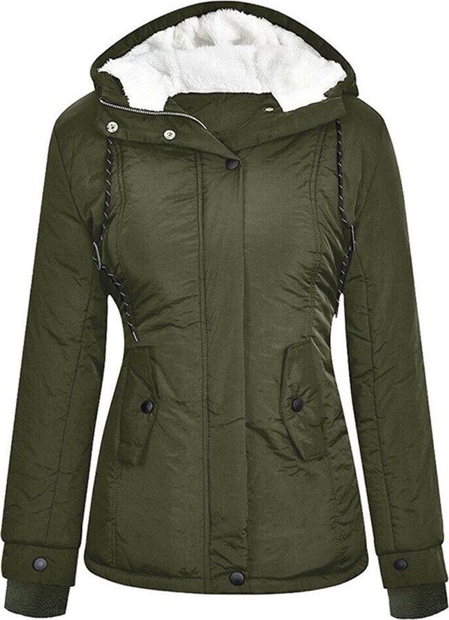 MODSGUE Quilted Coat Women's Softshell Quilted Jacket Zip Transition ...