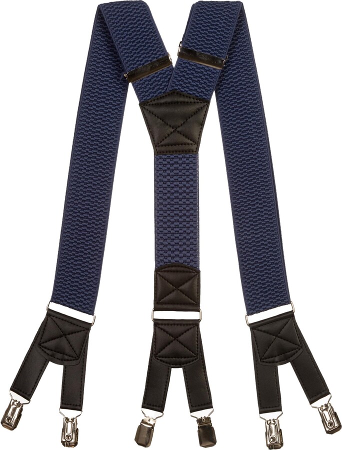 Olata Men's Six Clip Heavy Duty Extra Wide Y-Shape Braces/Suspenders ...