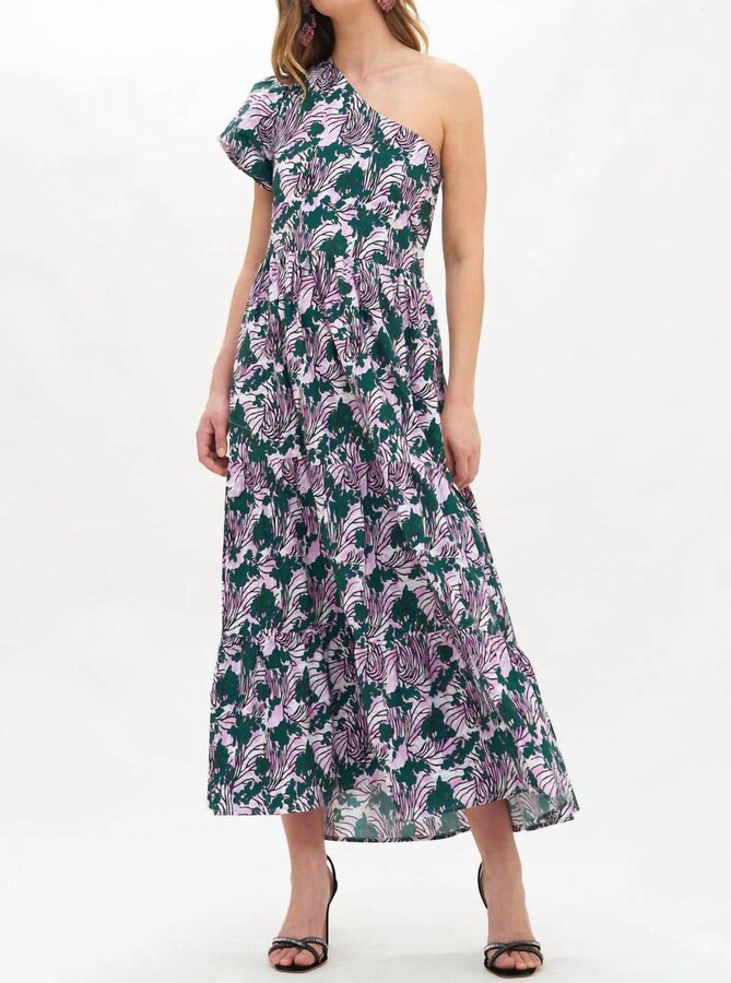Oliphant One Shoulder Maxi Dress in Lilac Eden - ShopStyle