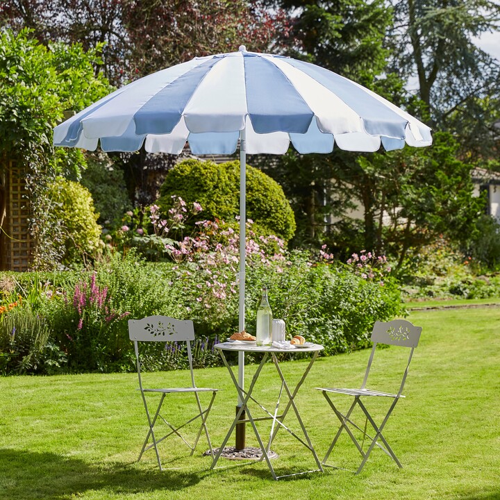 Dunelm 2.5m Blue and White Beach Parasol Blue - ShopStyle Workout ...
