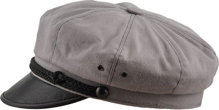 Sterkowski Vintage Harley Style Hat Pure Cotton Cap UK 7 1/8 Ash Grey ...