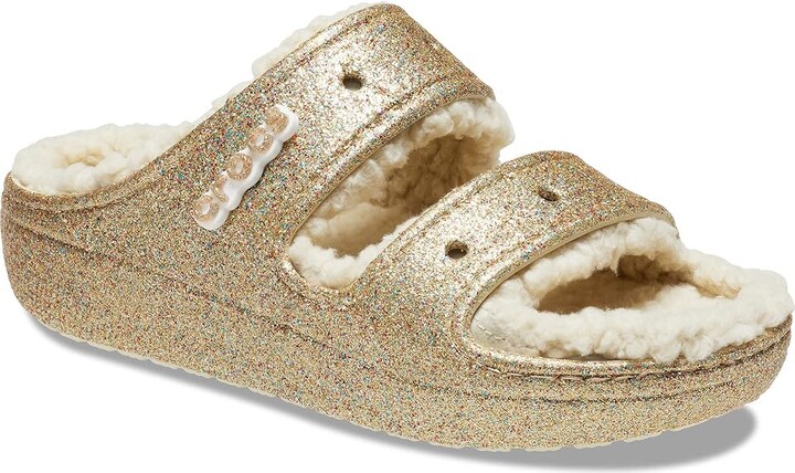 Crocs Classic Cozzzy Sandal (Multi/Gold Glitter) Shoes - ShopStyle