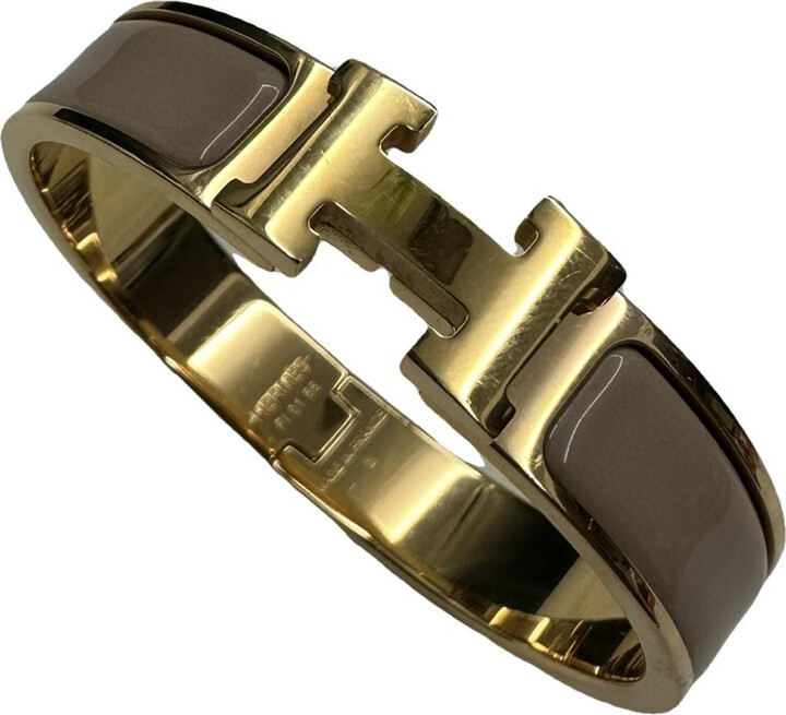 Hermes Clic H pink gold bracelet - ShopStyle