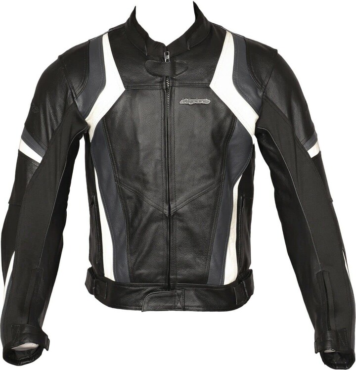 RKS Rksports Mens Speed 7 Grey biker Leather Motorcycle Armoured Jacket ...