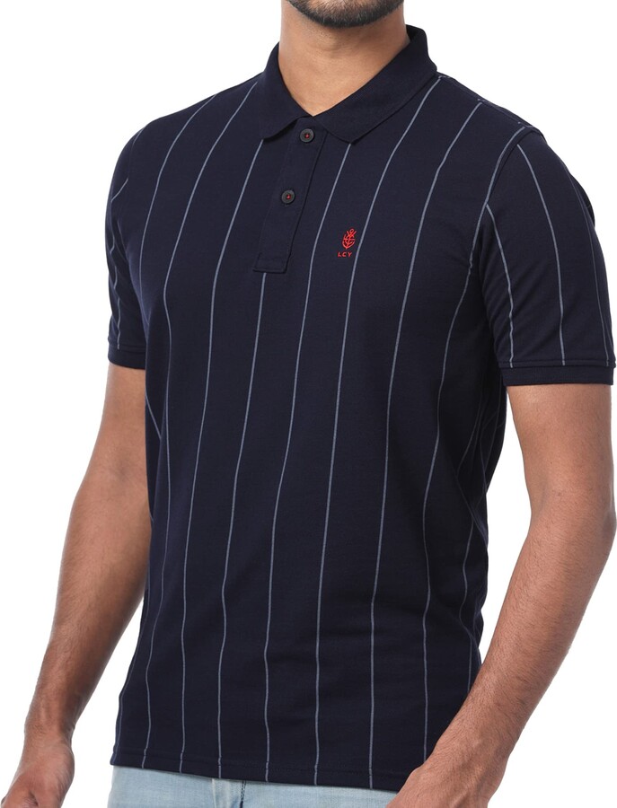 LCY London | Line Classics - Vertical Striped Men's Sports Polo Shirt ...