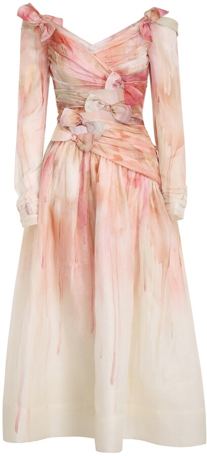 Zimmermann Dancer Asymmetric Midi Dress - ShopStyle