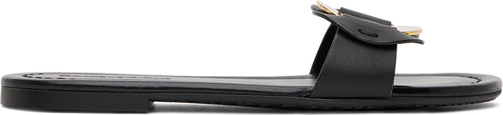 See by Chloe Black Chany Flat Sandals - ShopStyle