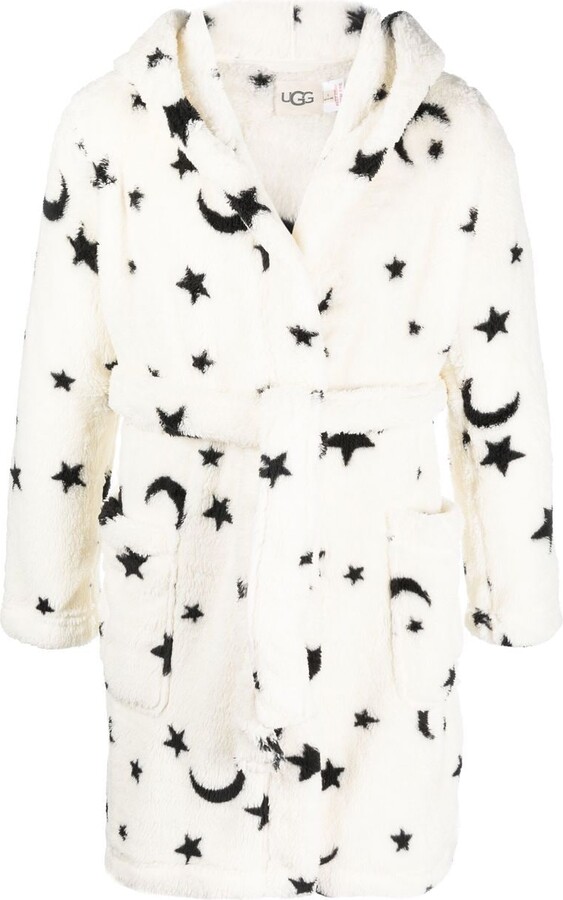 UGG Aarti star and moon print fleece dressing gown - ShopStyle Robes
