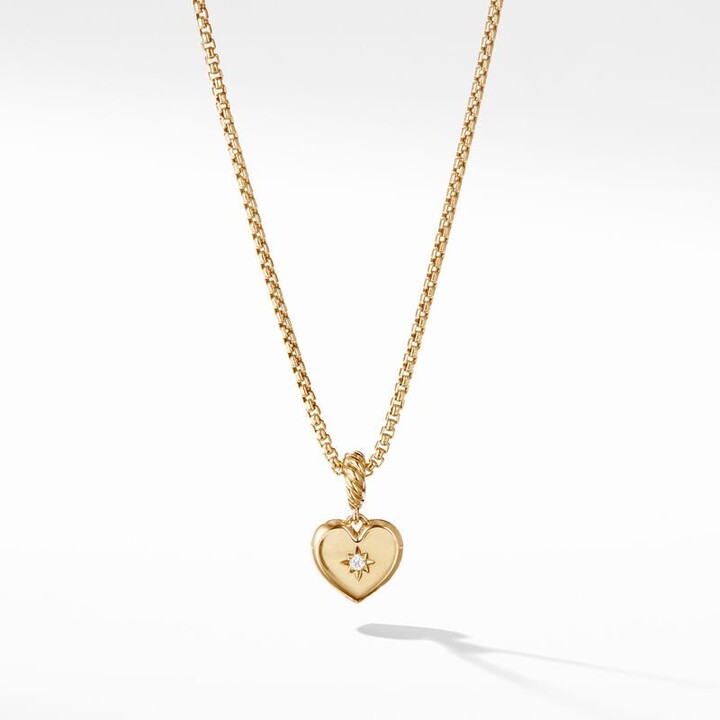 David Yurman Compass Heart Amulet In 18K Yellow Gold With Center ...