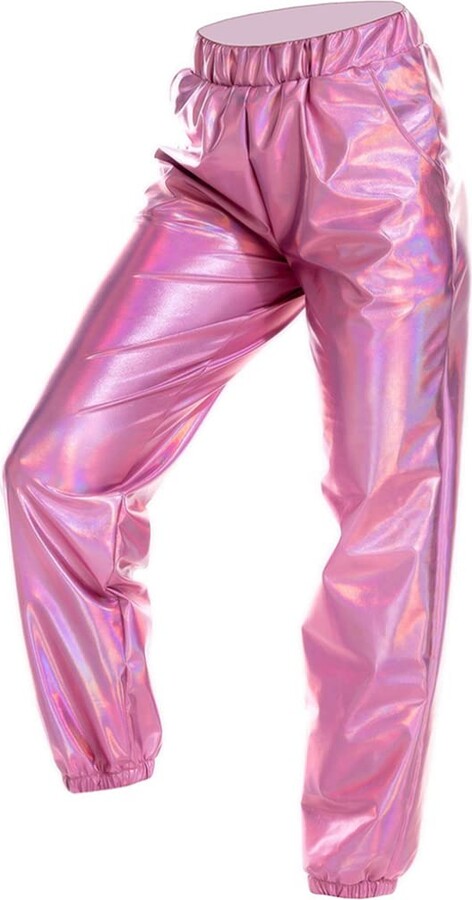 SOIMISS Costume Costume Metallic Pants Holographic Pants Hip-hop Shiny ...