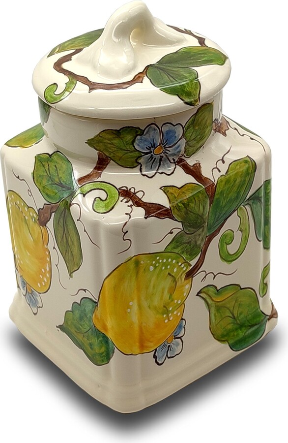 Etsy Small Italian Cookies Jar - Hand Painted Storage Canister With Lid ...