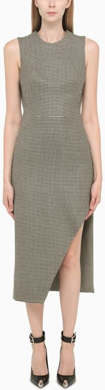 Alexander McQueen Houndstooth asymmetrical suit - ShopStyle Evening Dresses