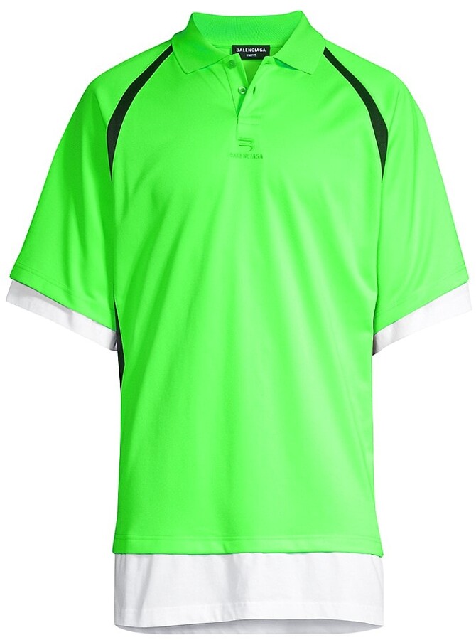 Balenciaga Layered Short-Sleeve Polo Shirt - ShopStyle
