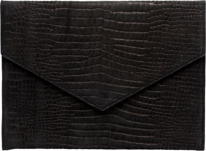 Primo Luxe Women's Vesper Envelope Clutch Envelope - Black Alligator ...