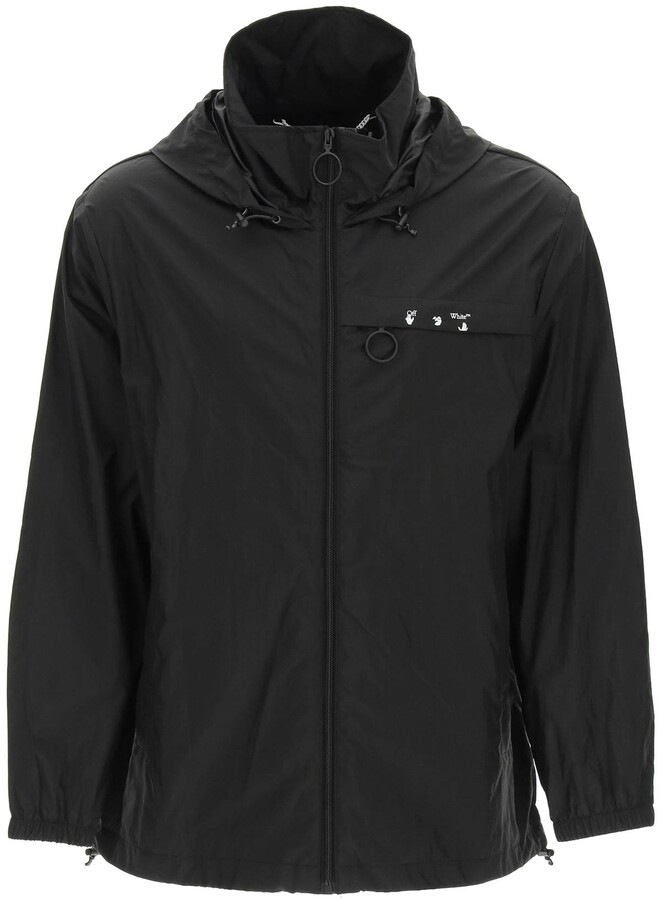 Off-White Logo Windbreaker Jacket - ShopStyle Outerwear