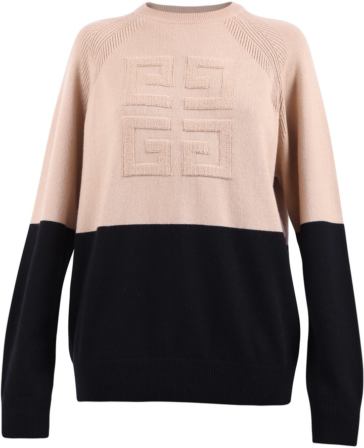 Givenchy 4G Emblem Two-Tone Sweater - ShopStyle