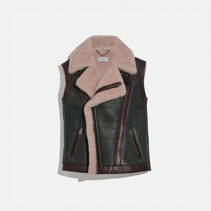 Coach Shearling Vest - ShopStyle