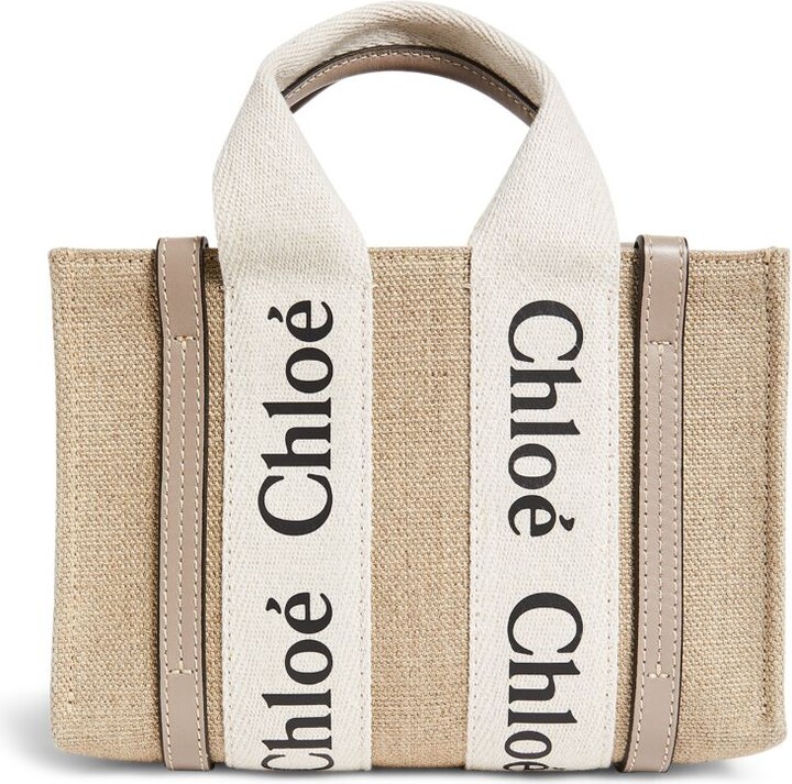 Chloé Mini Canvas Woody Tote Bag - ShopStyle