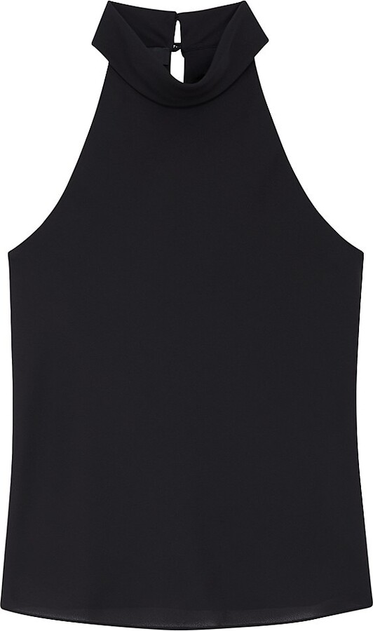 Theory Rolled-Neck Halter Top - ShopStyle