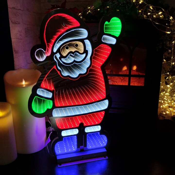 Samuel Alexander 56cm LED Infinity Christmas Light Standing Santa ...