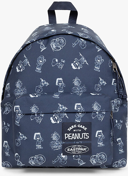 Eastpak Womens Peanuts Navy X Padded Pak'r Logo-patch Woven Backpack ...
