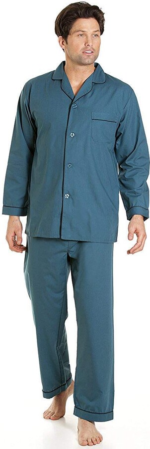 Haigman Classic Style Mens Nightwear Breathable and Comfortable Teal ...