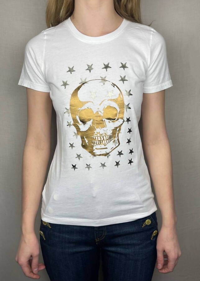 Unsweetened Micro Tee In Stars & Skull Copper - ShopStyle T-shirts
