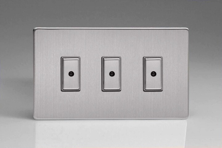 Varilight JDSE103S Dimmer Switch 3 Gang Brushed Steel - ShopStyle ...